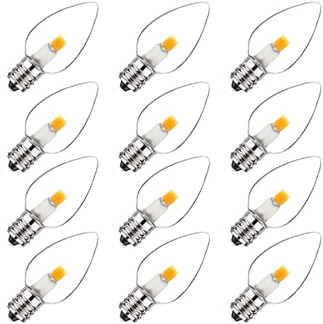 MYEMITTING Night Light Bulb – C7 E12 LED Bulbs – Candelabra, 0.6 Watt ...