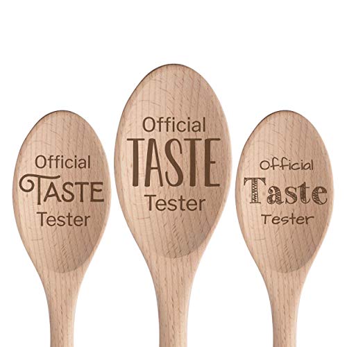 Amazon.com: Official Taste Tester Wooden Spoon - 12 Designs : Home ...