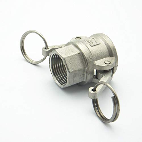 1 BSP Female Thread X 37mm ID 304 Stainless Steel D Type Socket Cam ...
