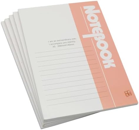 Amazon.com : YIKANGHENG A5 Notebook, 5 Pcs 8 Inch x 5.5 Inch 58 Sheets ...