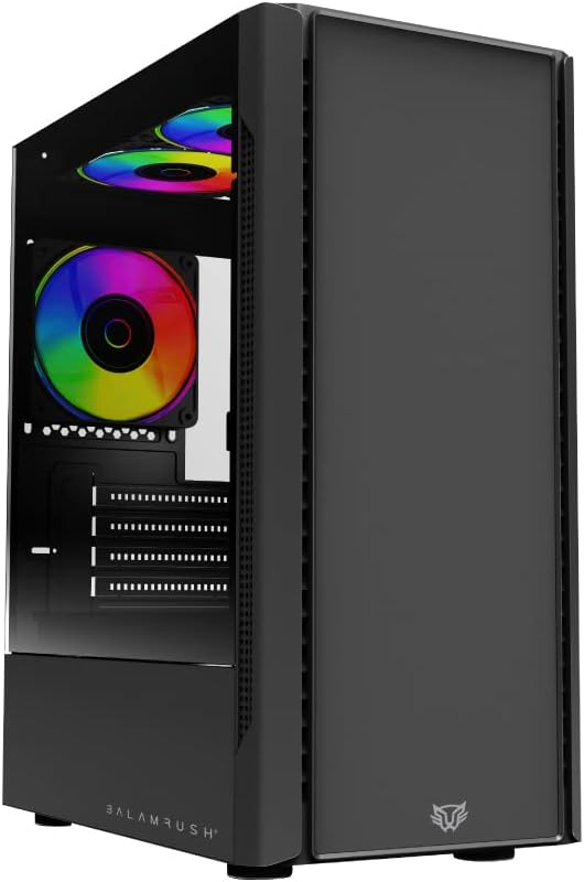 Balam Rush Gabinete Gamer NYX GI730 Micro ATX Mini Torre 3 Fan Cristal ...