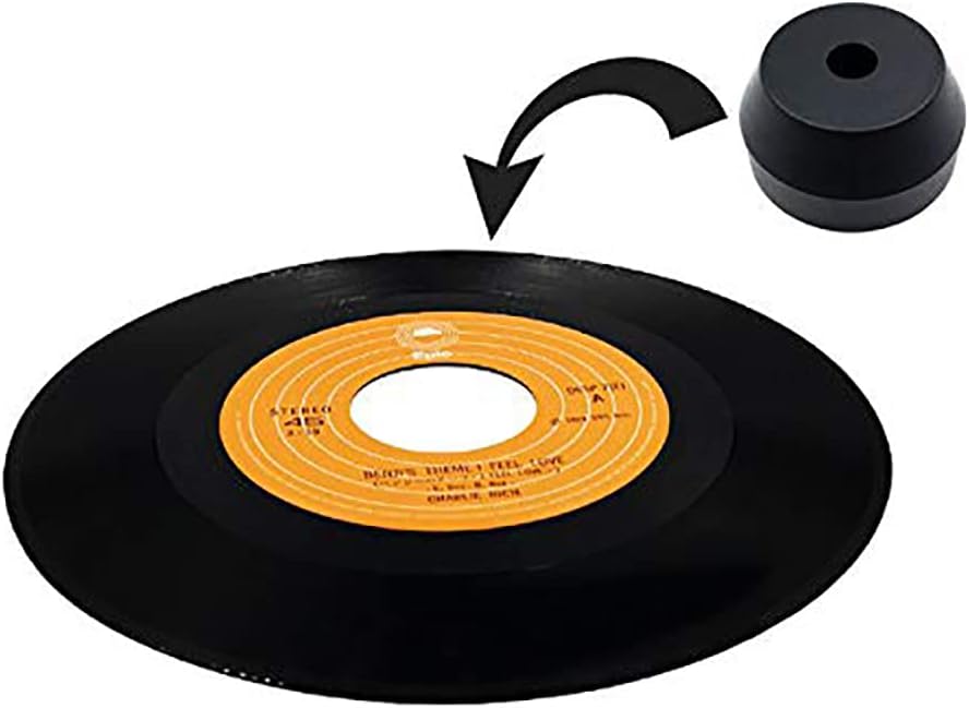 Amazon.com: Lovermusic Black 7 Inch 45 RPM ABS Vinyl Record Centre-Hole ...