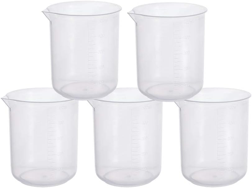 Amazon.com: Waziaqoc 500ml/17.1oz Plastic Graduated Beaker (3 Pack ...