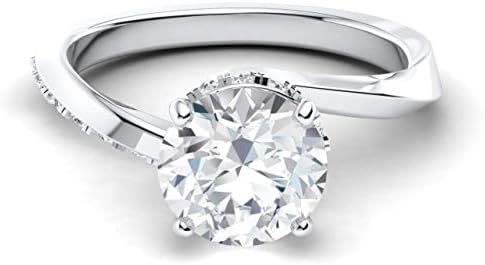 Diamondere Natural and GIA Certified Diamond Engagement Ring in 14K ...