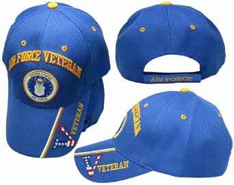 Amazon.com: USAF United States Air Force Veteran Blue Baseball Cap Hat ...