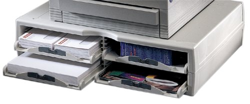 Printer Dock#153; Printer/Office Machine Stand, 4 Slide-Out Paper Trays ...