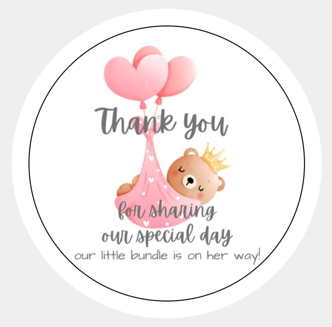 Amazon.com: Thank You For Sharing Our Special Day Stickers, Baby Shower ...