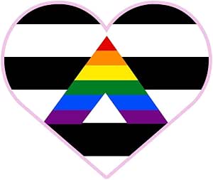 Amazon.com: Ally Heart LGBTQIA+ Pride Flag 4 inch Static Window Cling ...
