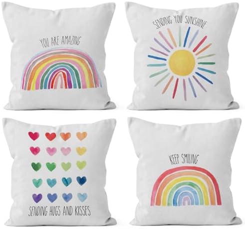 Amazon.com: ISANOU Let's Read Play ABC Alphabet Throw PillowCovers ...