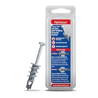 Amazon.com: FixMaster #8 Zinc Plaster Bite Self Drilling Drywall ...
