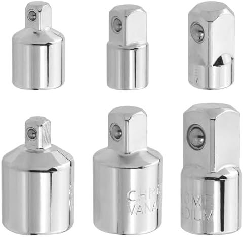 6 Piece Socket Adapter Set - Socket Wrench Adapter for Ratchets 1/4, 3/ ...