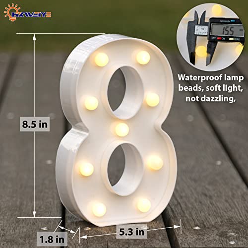 Snapklik.com : HXWEIYE Light Up Numbers-8, LED Marquee Number Lights ...
