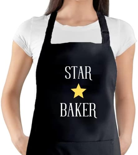 Second Ave Star Baker Unisex Black Apron Bake Off Baking Cooking ...