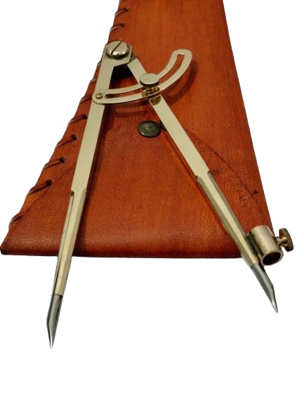 Amazon.com : Sayra 8'' Large Pencil Marking Compass Circle Leather ...