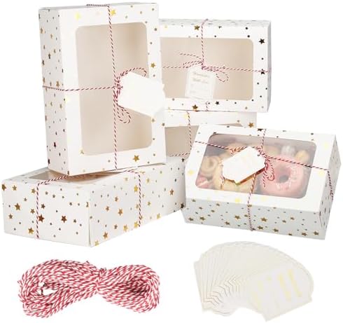 Amazon.com: 24 Pack Huge Christmas Cookie Boxes with Window, 24x15.5x7 ...