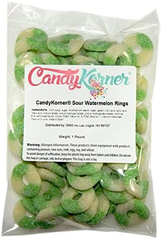Amazon.com : Watermelon Rings - Sour Watermelon Gummy Rings - Sour ...