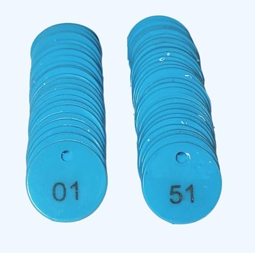 MOREL Blue Embossed Plastic Round Shape Token Coin with Hole USE for ...