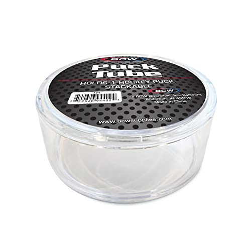 BCW Hockey Puck Tube Display Case - 1ct | Premium Crystal - Want It All