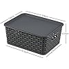 Amazon.com: Doryh 6 Pack Plastic Storage Baskets with Lids, Small ...