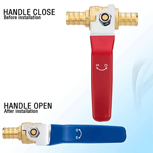 (4 Pack) sicoince 1/2 Pex Ball Valve 1/2 Pex Shut Off Valve Pex ...