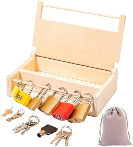 Amazon.com: MIKNEKE Montessori Lock and Key Toy Set for Kids ...
