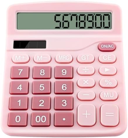 Calculator, 12 Digits Desk Calculator with Big Sensitive Button, Clear ...