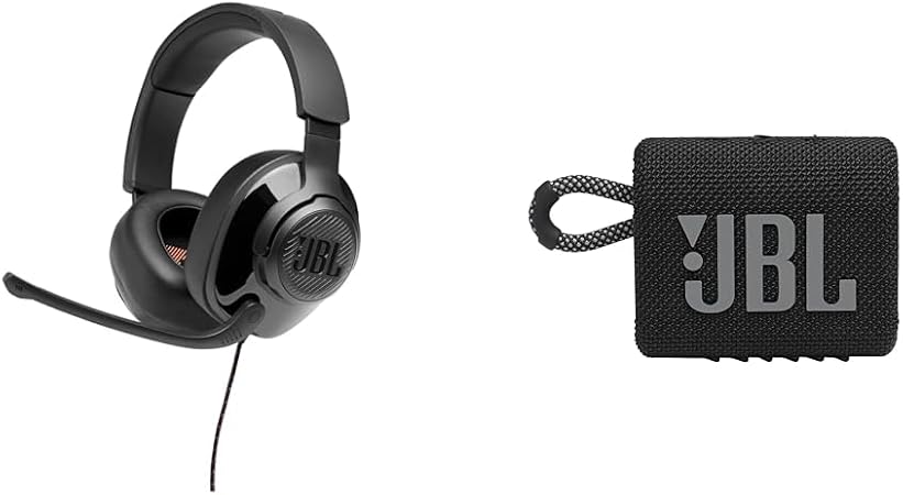Amazon.com: JBL Quantum 200 Gaming Headphones Go 3 Portable Speaker ...