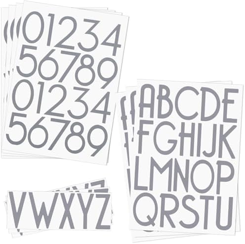 Amazon.com: 2-inch Self-Adhesive Vinyl Letters Numbers Kit, 7 Sheets ...