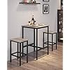 Amazon.com: VASAGLE Bar Table, Small Kitchen Dining Table, High Top Pub ...