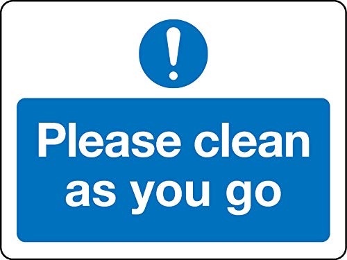 SRG -Please Clean as You go Waterproof Sign Board (Foam Board) : Amazon ...