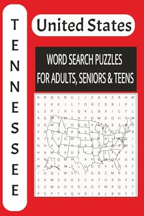 Tennessee USA Word Search Puzzle Book: The Ultimate Word Search Book ...