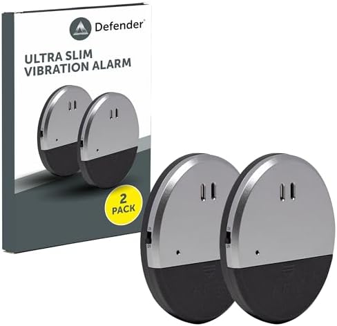 Defender Ultra Slim Vibration Alarm 2 Pack - Window Alert Alarm Sensor ...