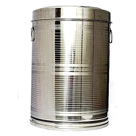 Buy Yadav Craft Stainless Steel Air Tight Kothi/Drum - 10 liters, Set ...