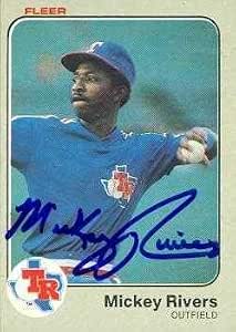 Mickey Rivers autographed Baseball Card (Texas Rangers) 1983 Fleer #576 ...