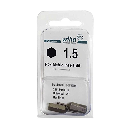 Hex Head Insert Bit for 1/4" Hex Drive, 1.5mm x 1" Long - Amazon.com