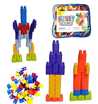 Buy Totza Living Plastic 400 Pcs Bullet Blocks for Intelligent Kids ...