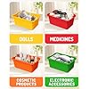 Amazon.com - GAMENOTE Colored Plastic Storage Bins with Lids, Stackable ...