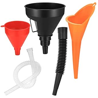 Amazon.com: HexinYigjly 3 Pcs Automotive Funnels Set, Wide Mouth Fuel Funnels, Plastic Long Neck ...