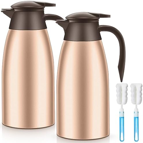 Amazon.com: Norme 2 Pcs Thermal Coffee Carafe Insulated Stainless Steel Coffee Carafe for Hot ...