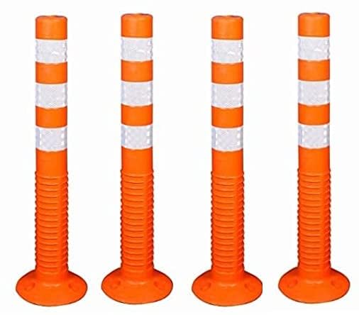 Flexible Plastic Spring Post Barrier High Grade Polymer Material With 3 ...