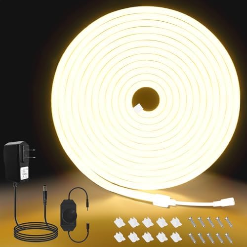 Amazon.com: Lamomo LED Neon Lights, 12V Warm White Dimmable LED Strip ...