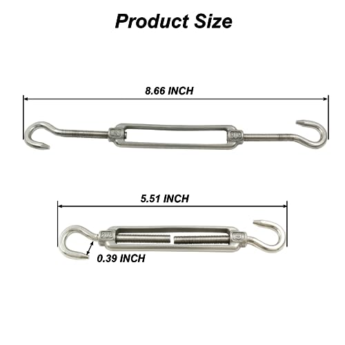 Snapklik.com : 6PCS M6 Turnbuckle Hook And Hook, 304 Stainless Steel ...
