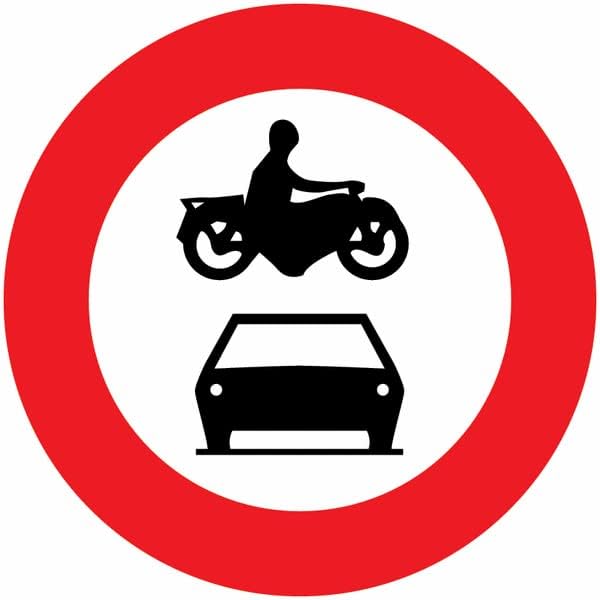 CARTELLO SEGNALETICO ROTONDO ISO 7010 - Divieto di transito a tutti i ...