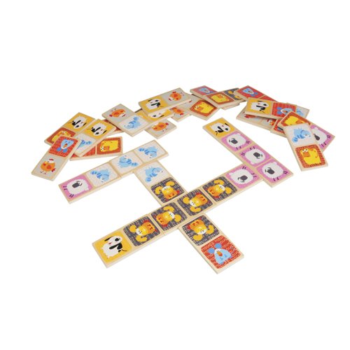 Amazon.com: Wooden Animal Dominoes Game for Children : Office Products