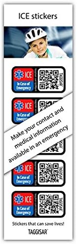 Taggisar ICE Stickers 5 Pack - In Case Of Emergency Stickers Ideal For ...