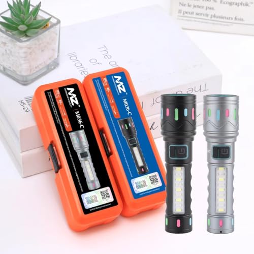 MZ M036C (Rechargeable LED Metal Torch) Zoomable with 5 Modes ...