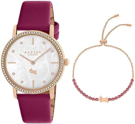 Radley Women's Analog Japanese Quartz Leather Strap Watch with Bracelet ...