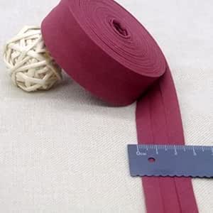 Amazon.com: Cotton Bias Binding Tape 1 inch Wide Single Fold 37 Colours 25mm Finished Size 1/2 ...