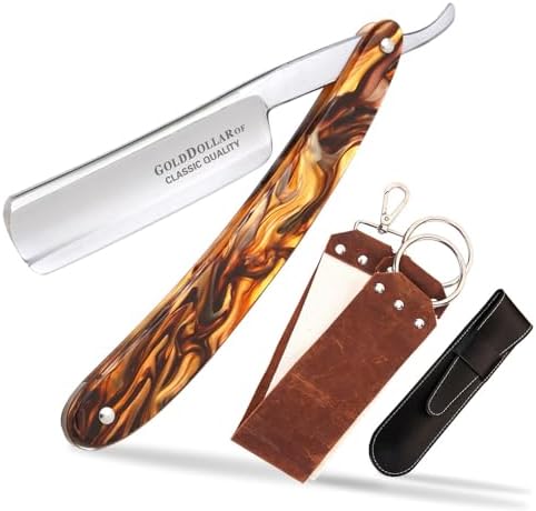 Amazon.com: Gold Dollar Retro Shaving For Men Acrylic Handle Straight ...