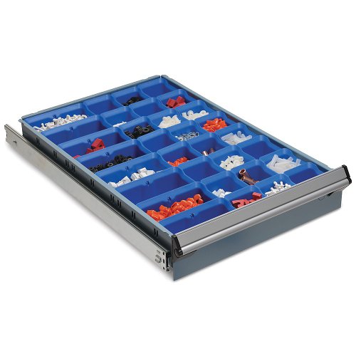Rousseau Plastic Drawer Divider Cup Kit - (24) Bins - Fits 4"H Drawers ...